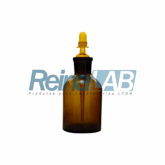 Frasco Conta Gotas com Pipeta Esmerilhada e Tetina em Borracha - Reinalab